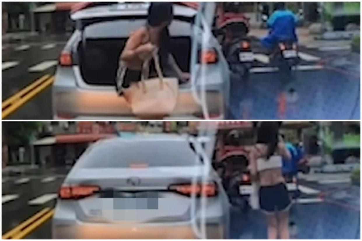 “Không ngờ từ sau xe, cô gái mặc quần ‘chân vé’ ở Cao Hùng bất ngờ leo ra, lái xe phía sau ngỡ ...